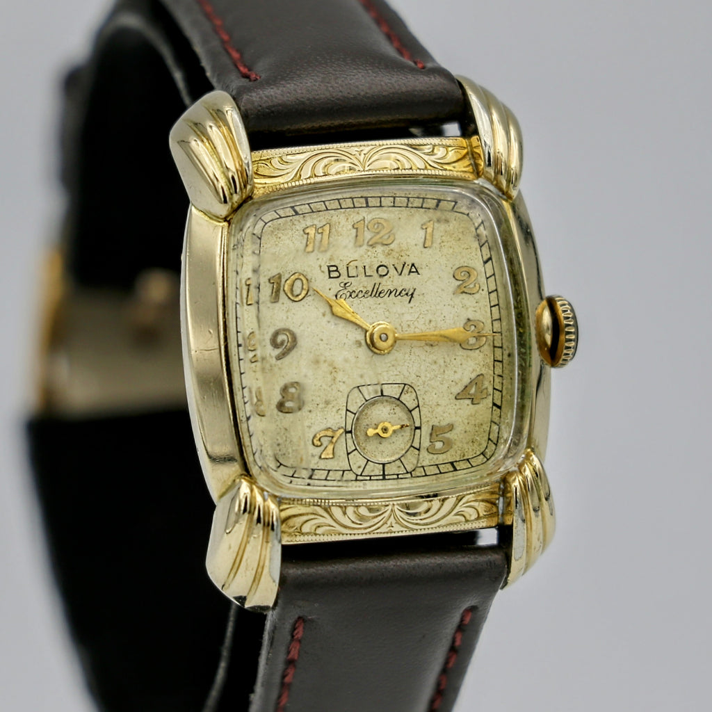 1950 BULOVA His Excellency QQ Wristwatch USA Cal 10BM 21 Jewels Vintag ...