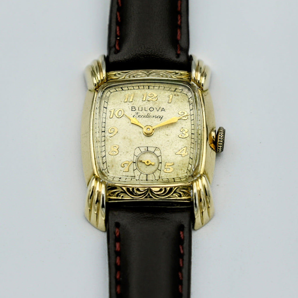 1950 BULOVA His Excellency QQ Wristwatch USA Cal 10BM 21 Jewels Vintag ...