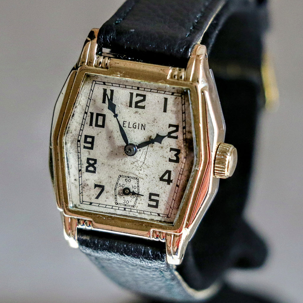 1932 ELGIN Art Deco Wristwatch Grade 487 17 Jewels Vintage U.S.A. Made ...