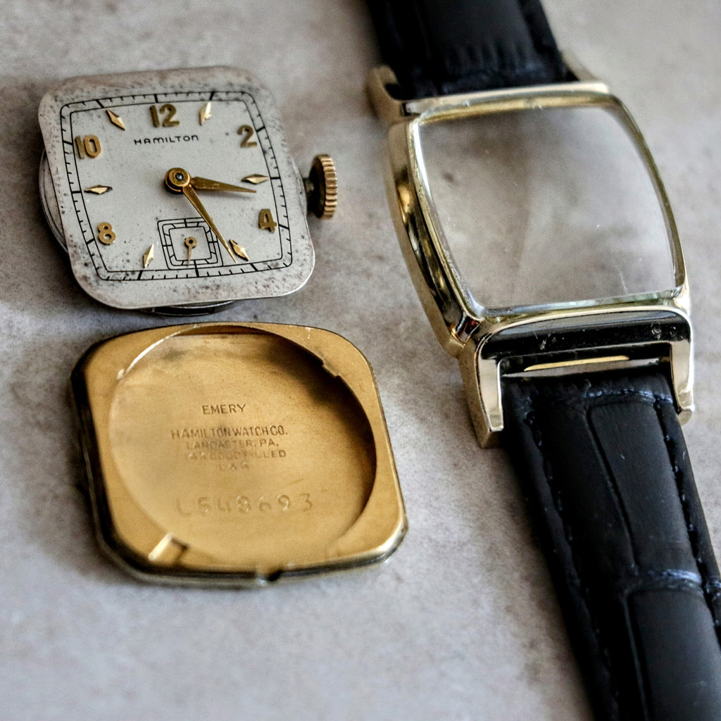 1951-52 HAMILTON Emery Wristwatch 10K G.F. Watch Grade 747 U.S.A. Made ...