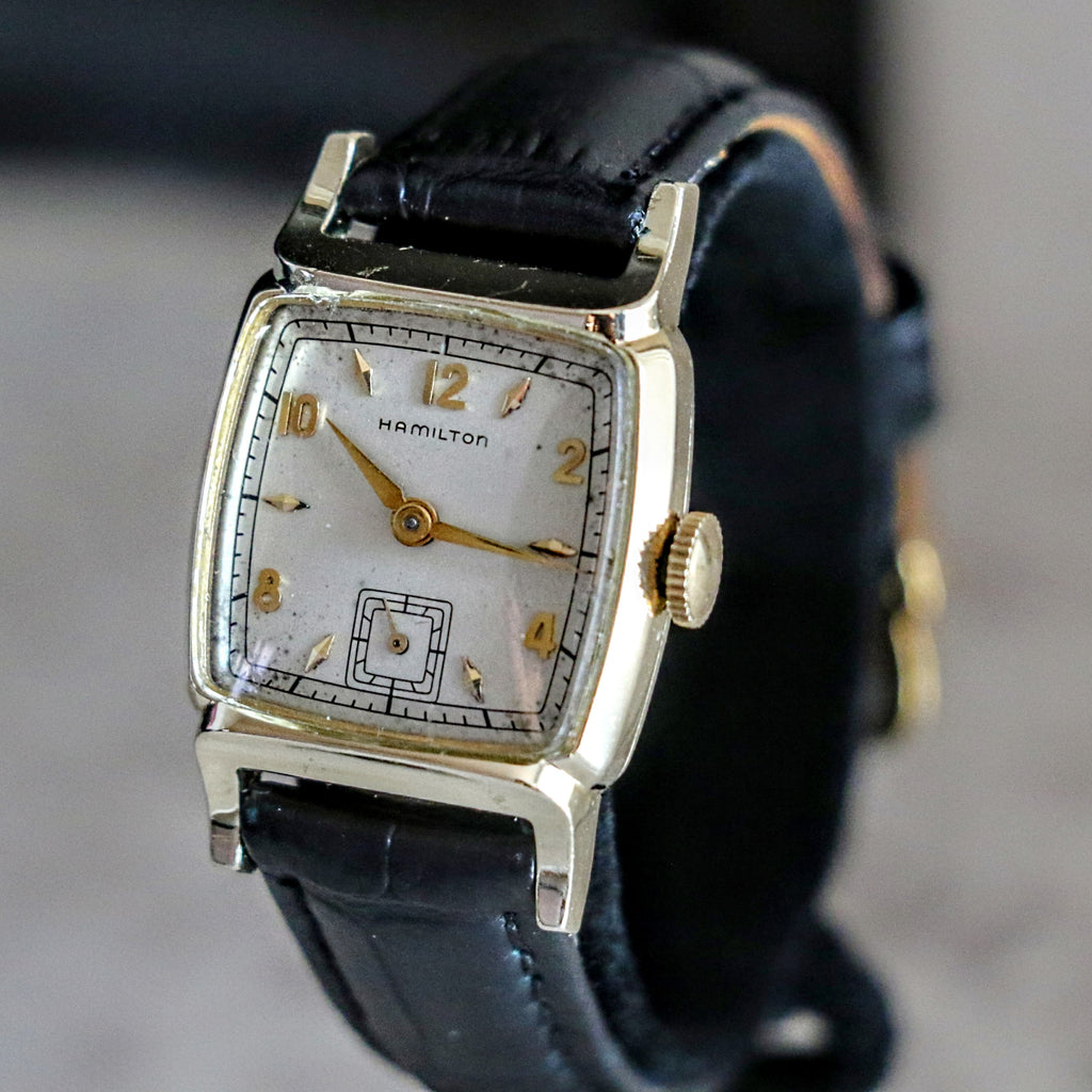 1951-52 HAMILTON Emery Wristwatch 10K G.F. Watch Grade 747 U.S.A. Made ...