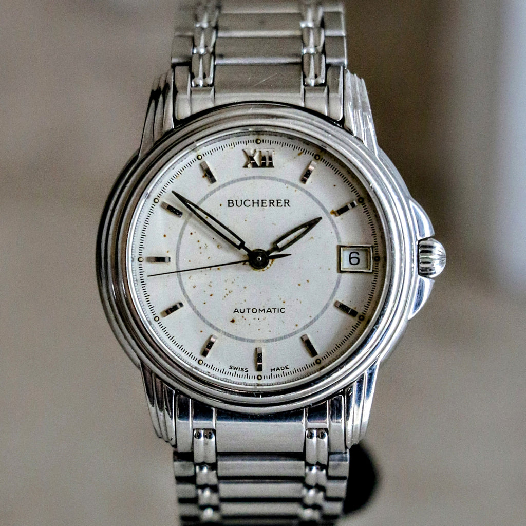 BUCHERER Archimedes Automatic Wristwatch 25 Jewels ADJ Ref. 2824-505 S ...