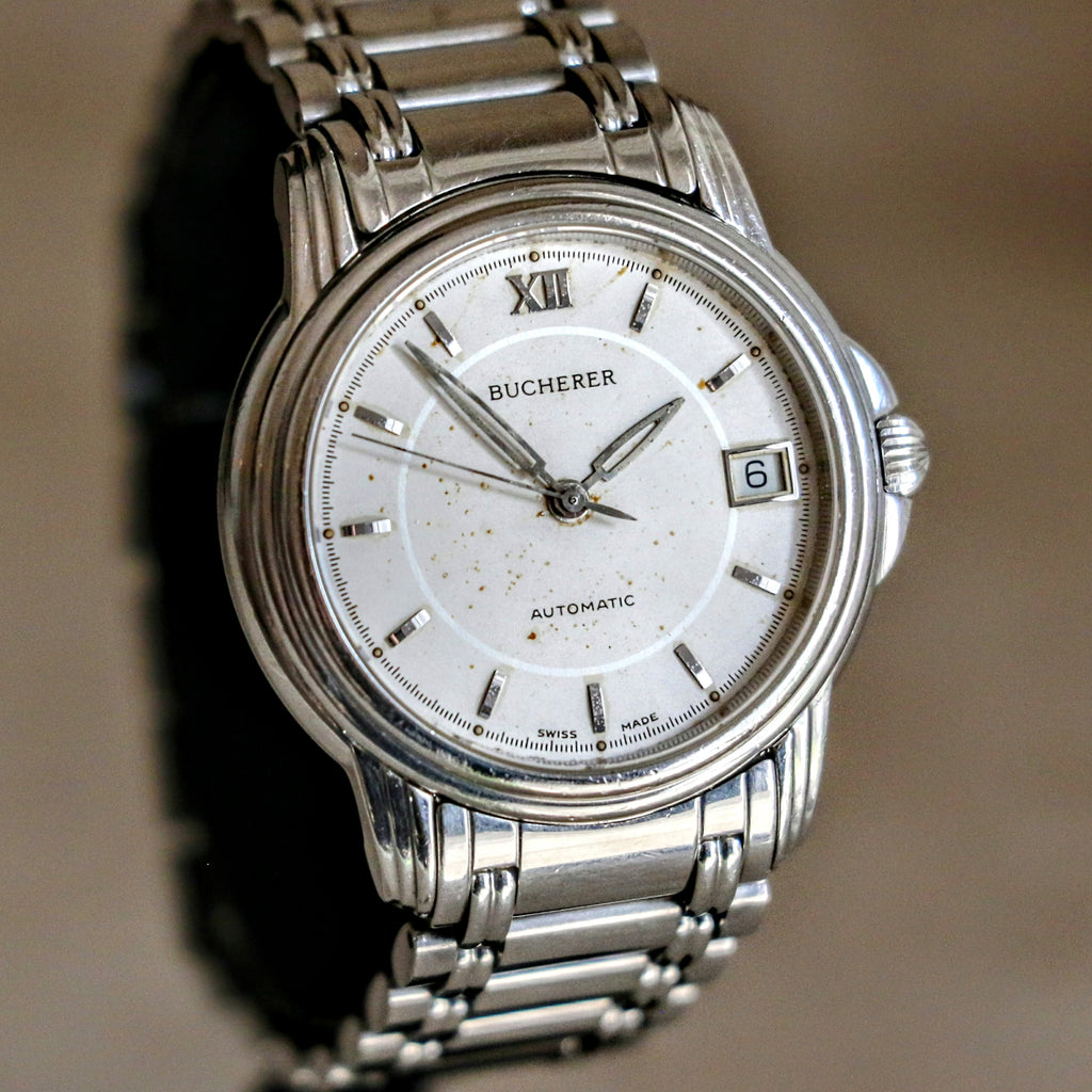 BUCHERER Archimedes Automatic Wristwatch 25 Jewels ADJ Ref. 2824-505 S ...