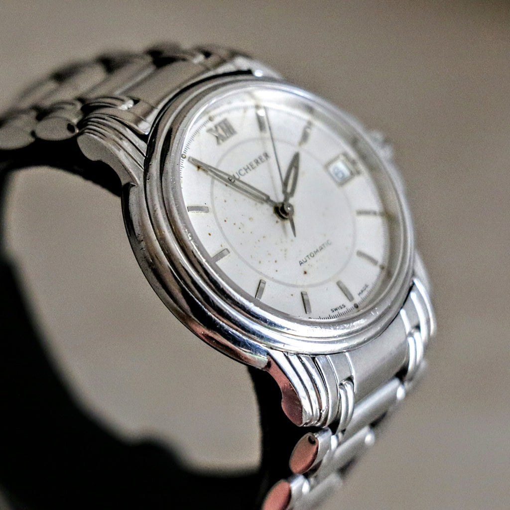 BUCHERER Archimedes Automatic Wristwatch 25 Jewels ADJ Ref. 2824-505 S ...