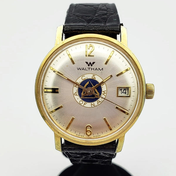 Vintage Waltham Wristwatch AMC & BW OF NA Logo Caliber SGT 100-1 7 Jew ...
