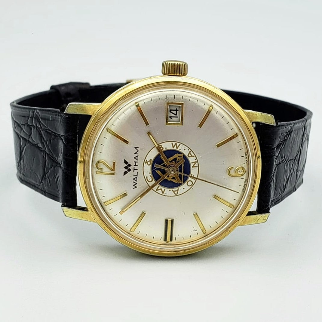 Vintage Waltham Wristwatch AMC & BW OF NA Logo Caliber SGT 100-1 7 Jew ...