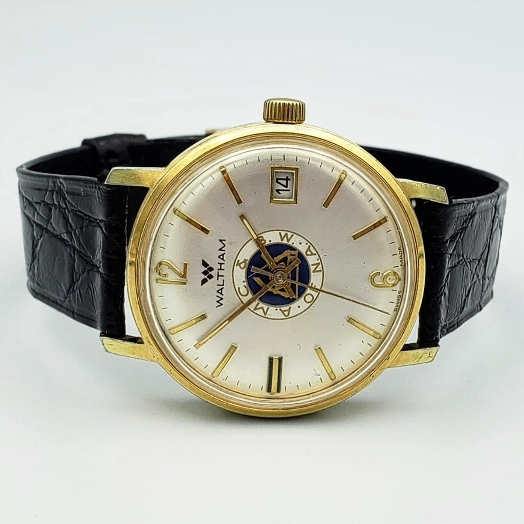 Vintage Waltham Wristwatch AMC & BW OF NA Logo Caliber SGT 100-1 7 Jew ...