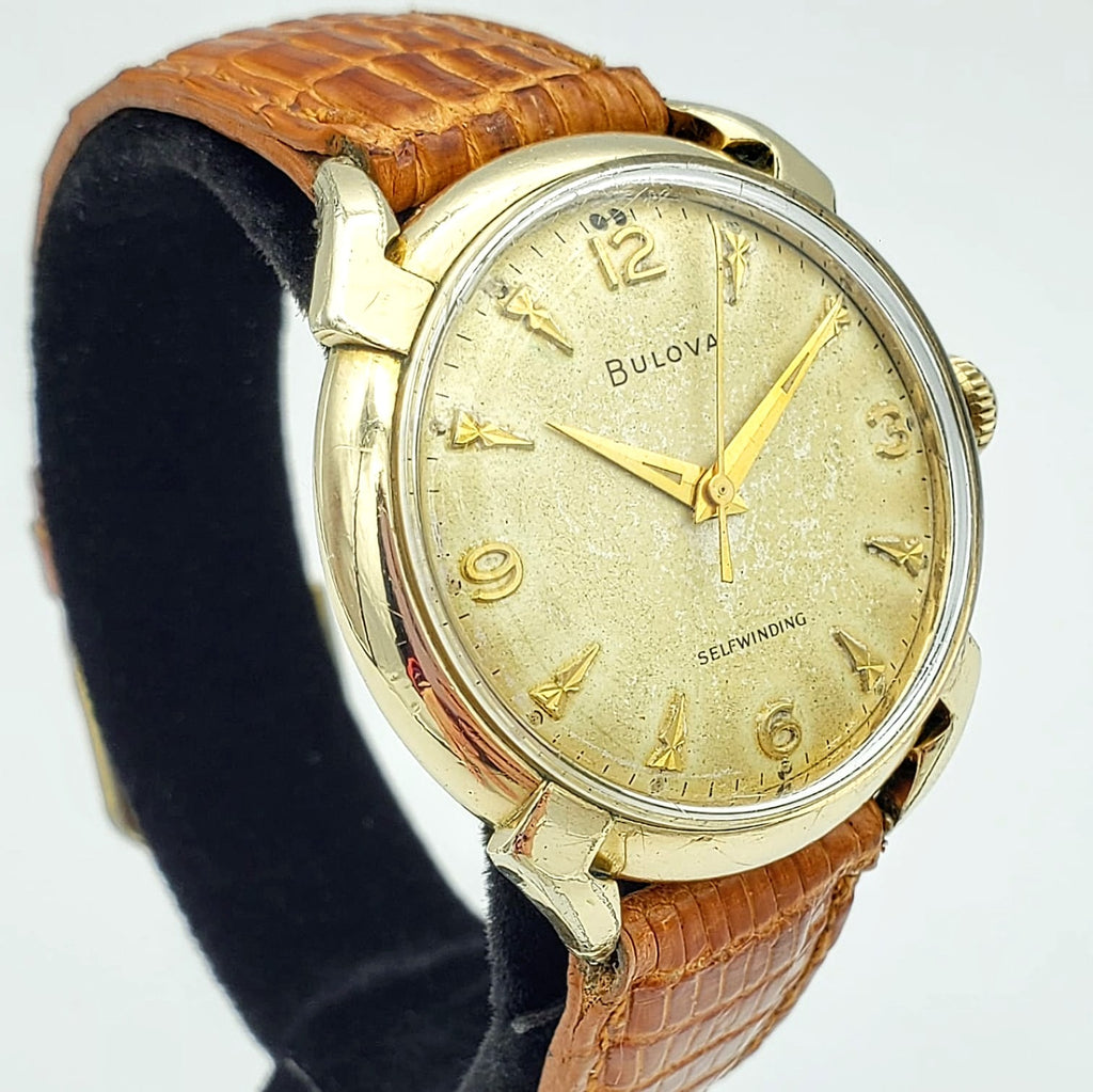 1956 BULOVA Golden Clipper Wristwatch Automatic Swiss Cal 11ACAC 17J W ...