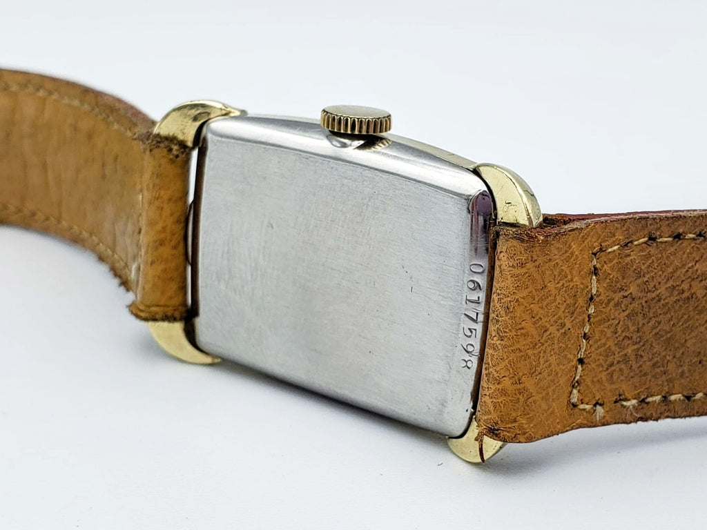 1947 BULOVA Senator Two-Tone Black Dial U.S.A. Caliber 8AE 17 Jewels W ...