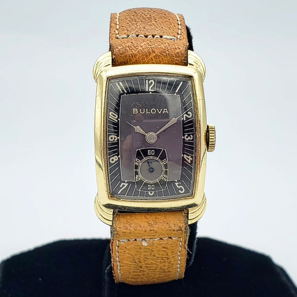 1947 BULOVA Senator Two-Tone Black Dial U.S.A. Caliber 8AE 17 Jewels W ...