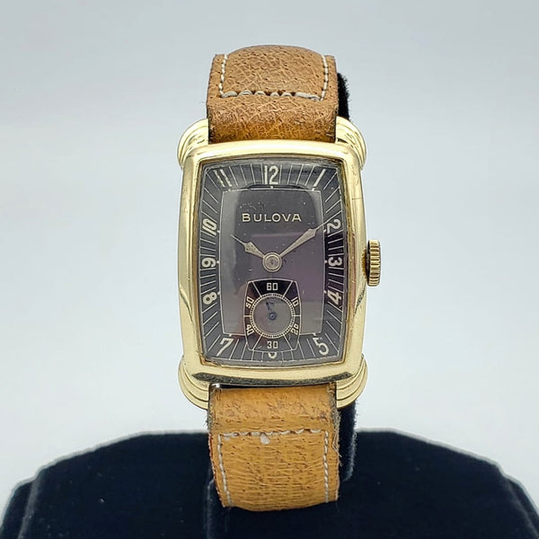 1947 BULOVA Senator Two-Tone Black Dial U.S.A. Caliber 8AE 17 Jewels W ...