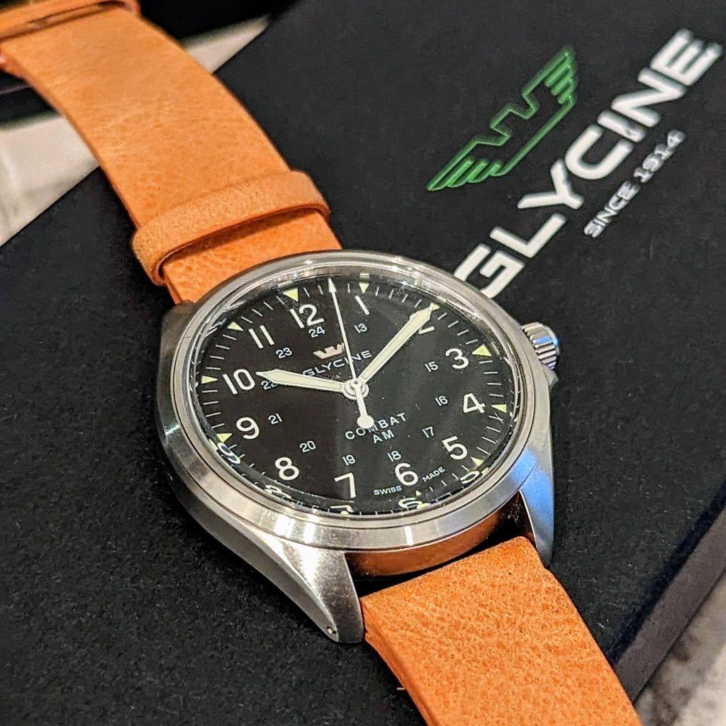 GLYCINE Combat AM Automatic Watch Ref GL0239 DEMO UNIT NEAR NOS! 2 STR ...
