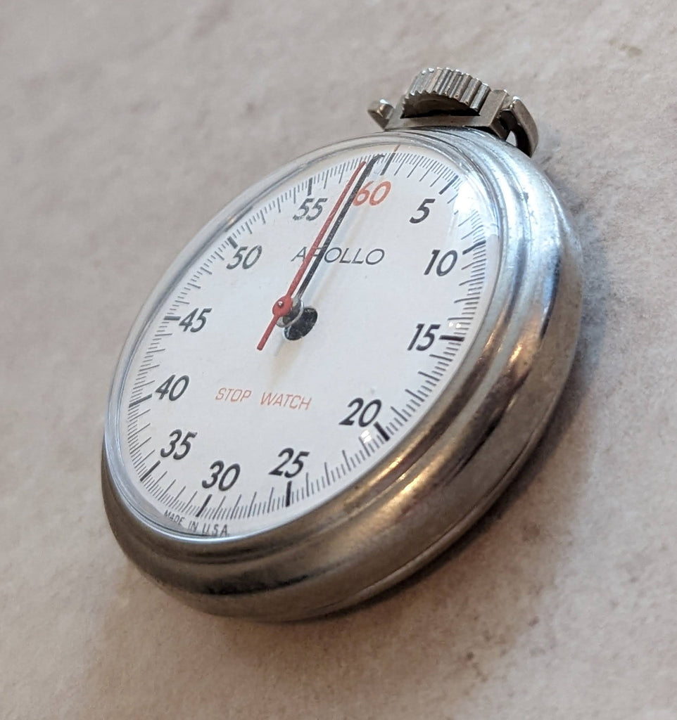APOLLO Stop Watch U.S.A. Made Vintage Pocket Watch - RUNNING! – SECOND ...