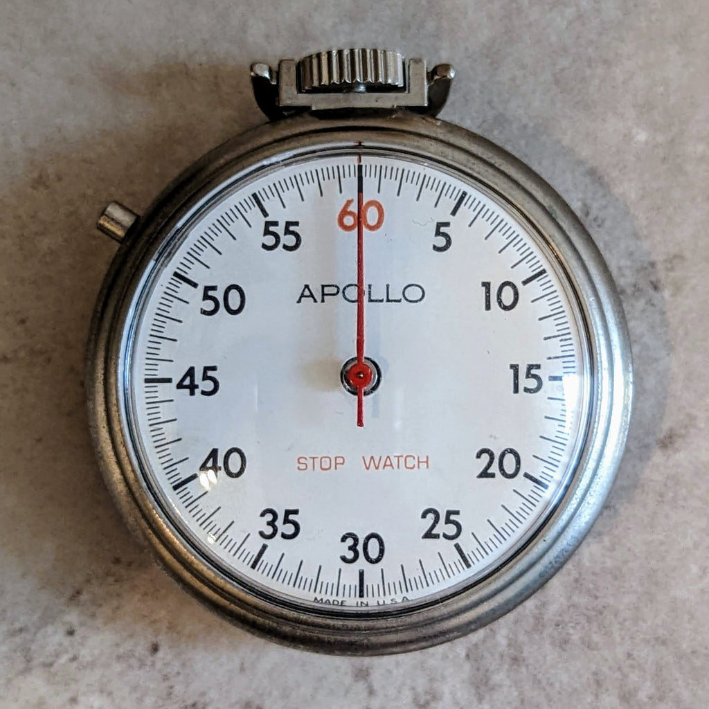 APOLLO Stop Watch U.S.A. Made Vintage Pocket Watch - RUNNING! – SECOND ...