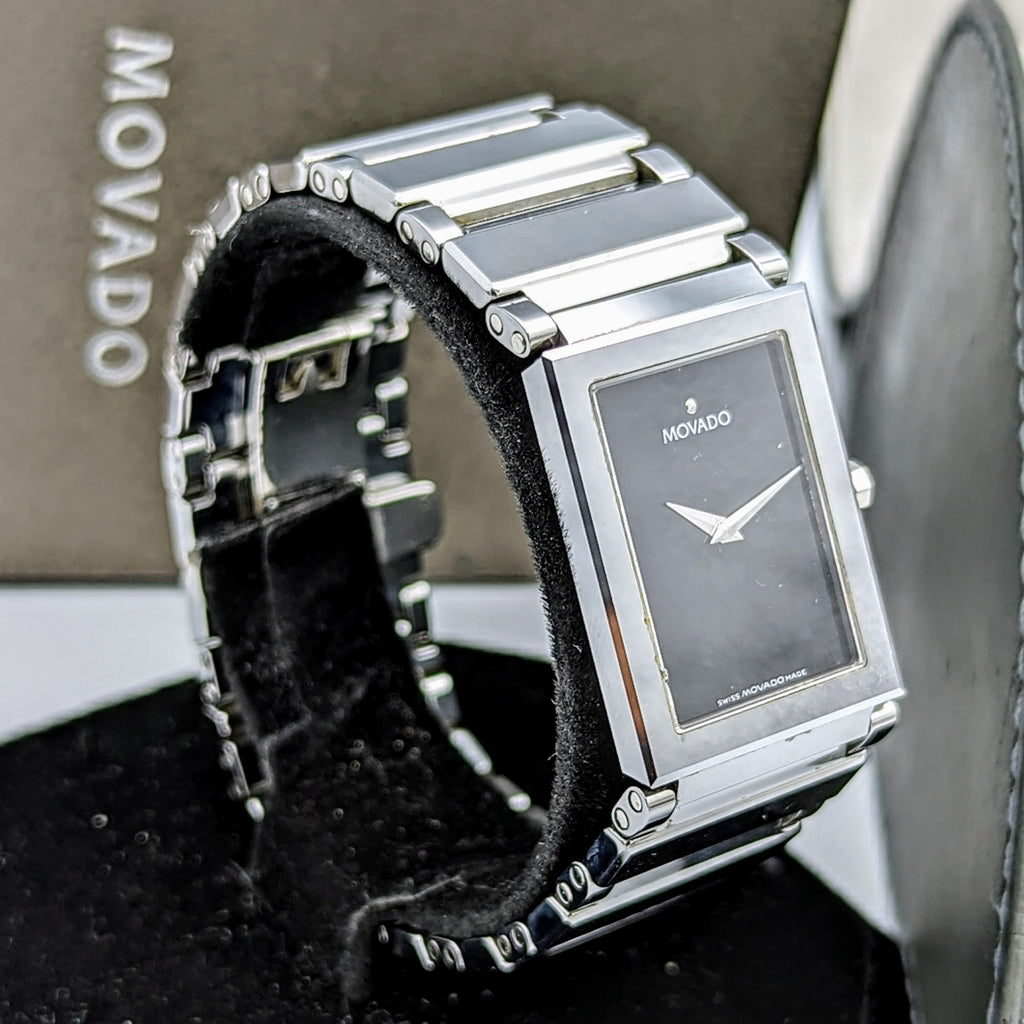 MOVADO Valor Tungsten Watch Ref. 89C11432 Swiss Wristwatch In BOX! – SECOND HAND HOROLOGY