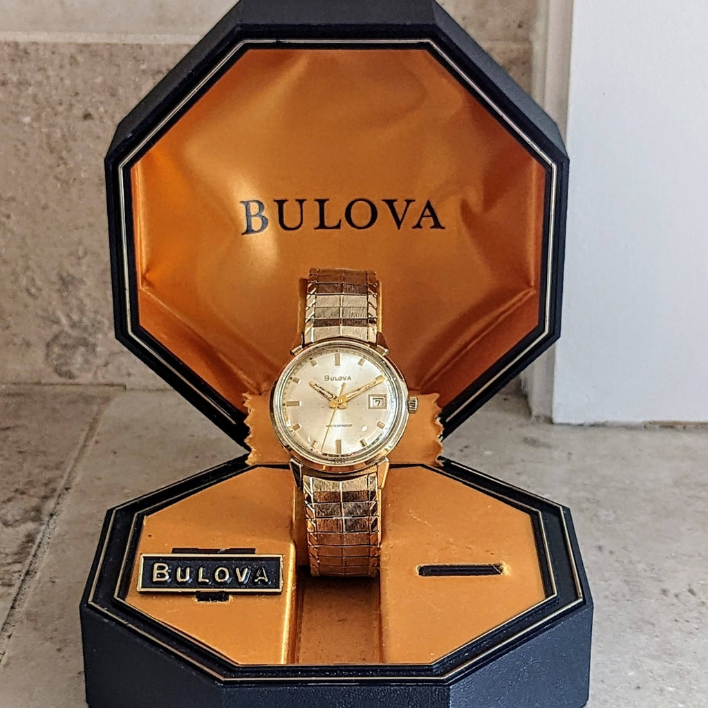 BULOVA 1968 President “B” Watch Date Indicator 10K GF Wristwatch - In ...