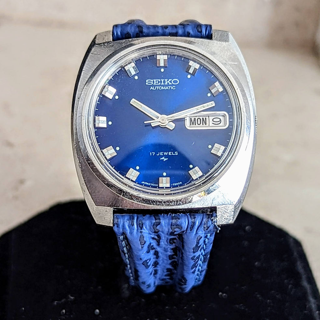 SEIKO Automatic Watch Day/Date Indicator Blue Dial Wristwatch – SECOND ...