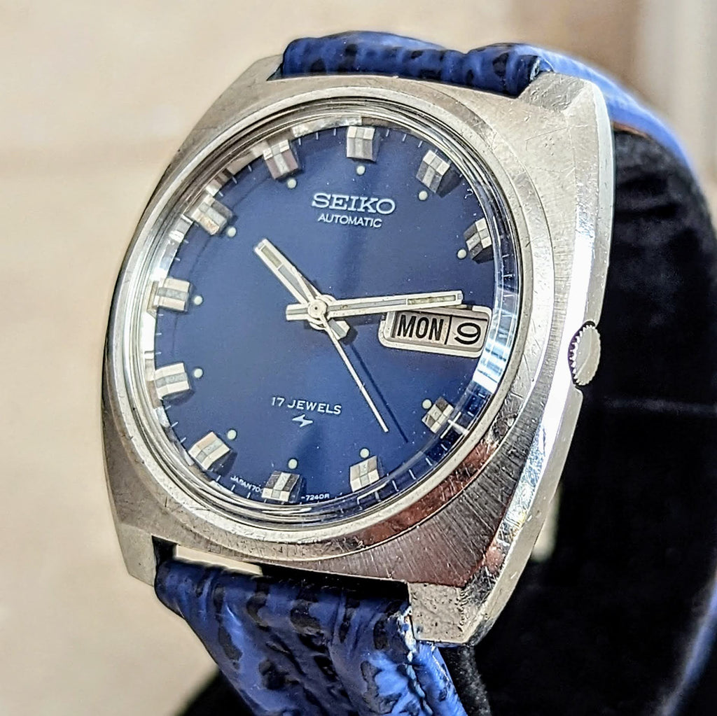 SEIKO Automatic Watch Day/Date Indicator Blue Dial Wristwatch – SECOND ...