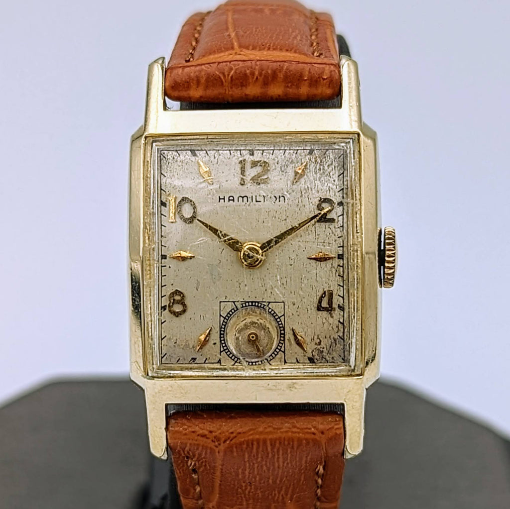 1951 Hamilton Brent Wristwatch 14K GF Grade 982 19 Jewels Watch ...