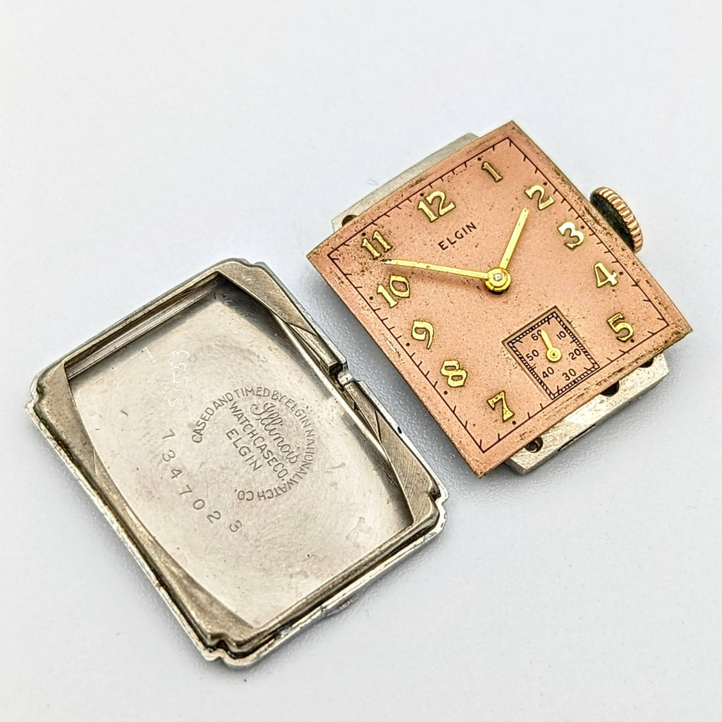 Vintage 1942 ELGIN Watch Ref. 6512E Grade 557 15 Jewels U.S.A. Made Wr ...