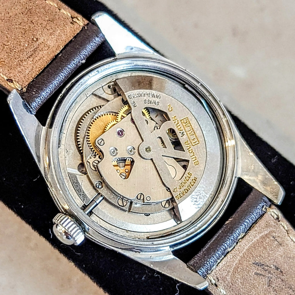1966 BULOVA Model 511133 "White" Automatic Watch Case Design 17 Jewels ...
