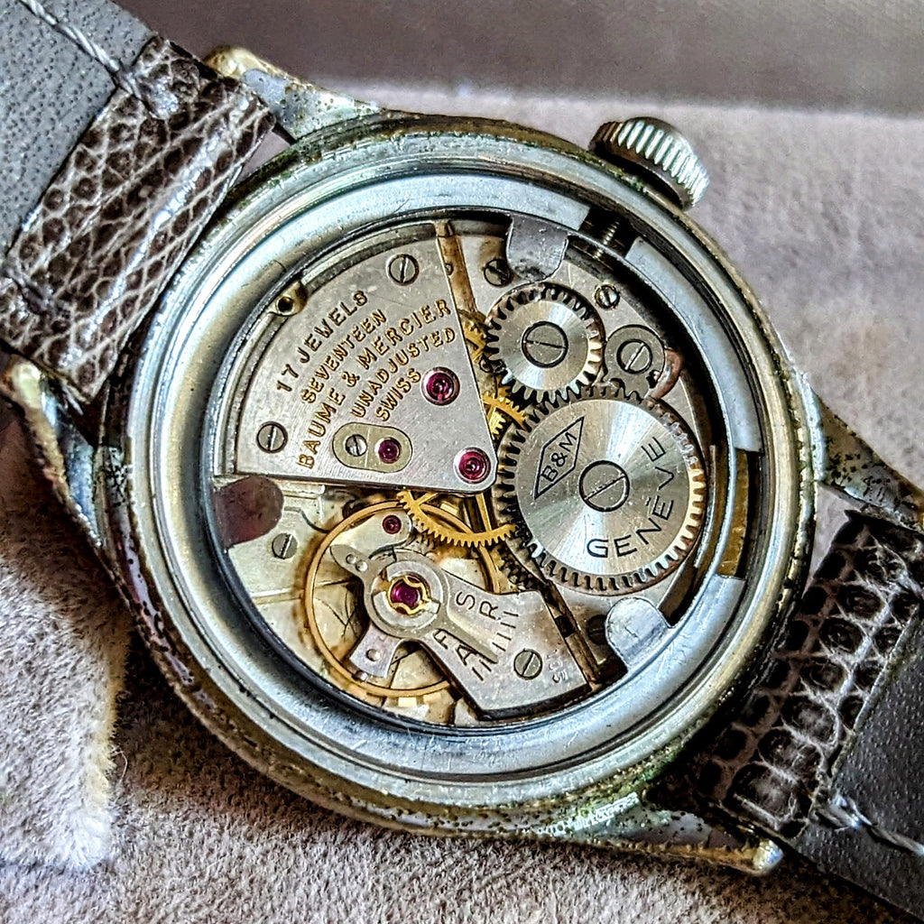 BAUME & MERCIER Geneve Watch Cal. ETA 1080 17 Jewels Vintage Swiss Wri ...