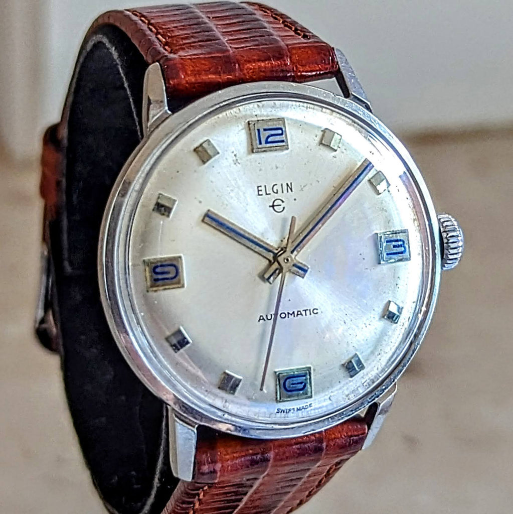 ELGIN Automatic Watch ALL Stainless-Steel 17 Jewels Swiss Caliber 996 – SECOND HAND HOROLOGY