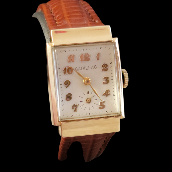 Cadillac 14K Solid Gold Watch 17 Jewels Alb Grossenbacher Movement ...