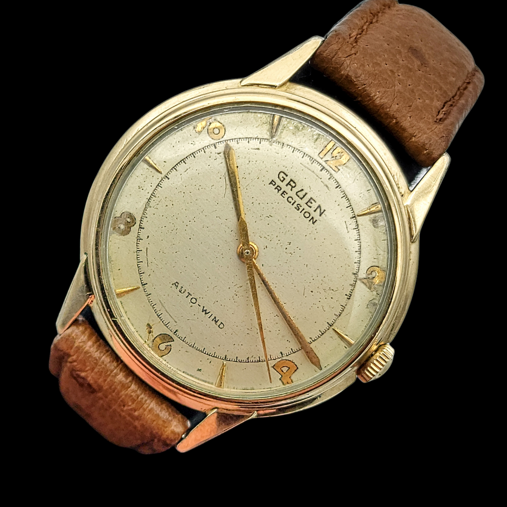 GRUEN Precision Auto-Wind Watch 17 Jewels Bumper Automatic Wristwatch ...