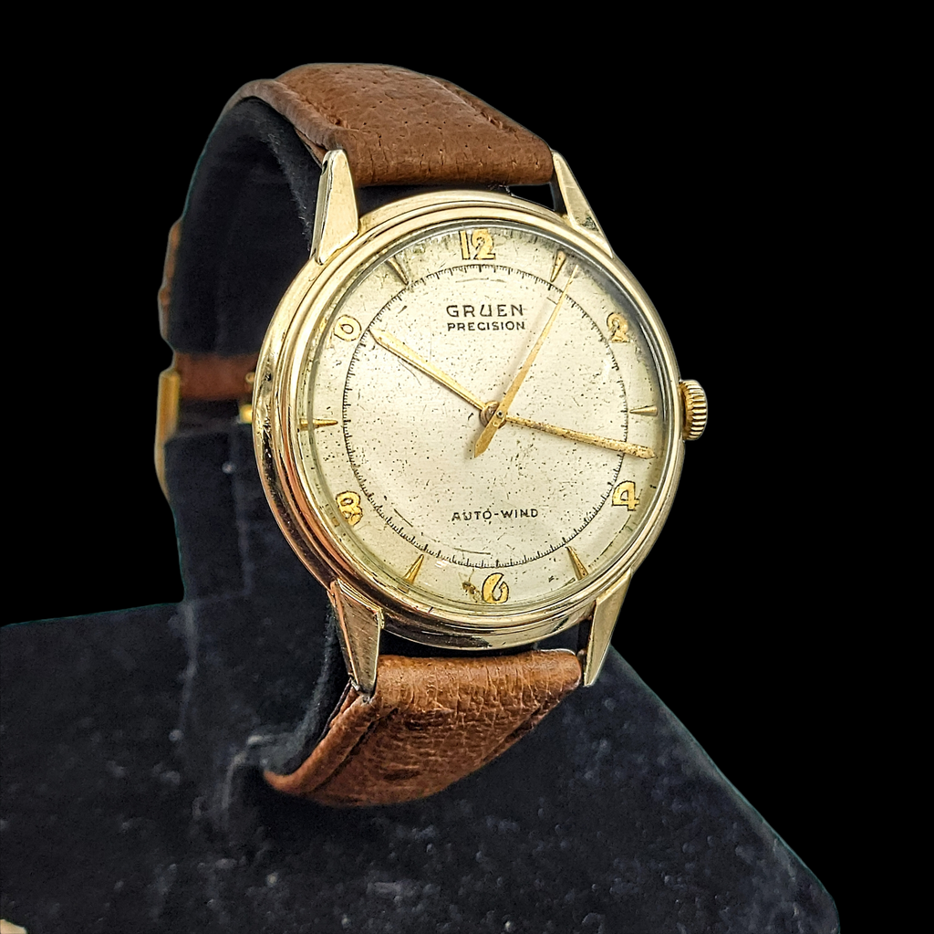 GRUEN Precision Auto-Wind Watch 17 Jewels Bumper Automatic Wristwatch ...
