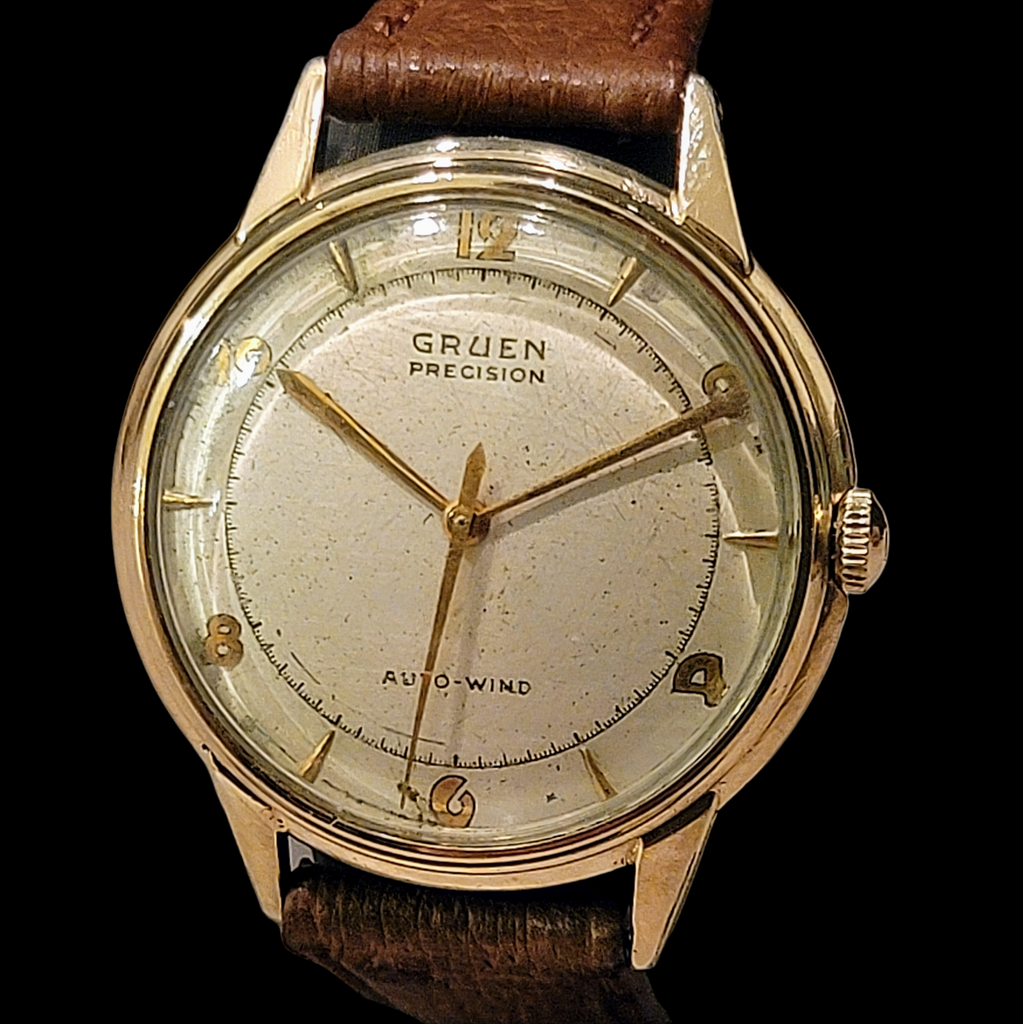 GRUEN Precision Auto-Wind Watch 17 Jewels Bumper Automatic Wristwatch ...