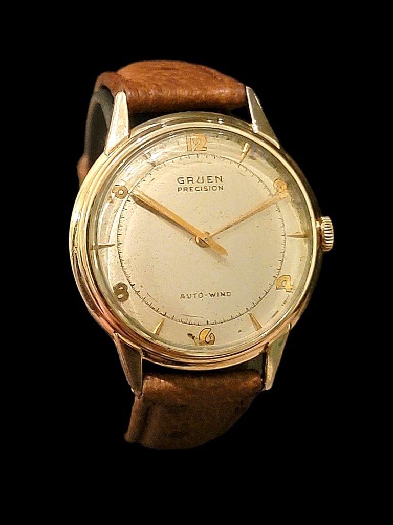 GRUEN Precision Auto-Wind Watch 17 Jewels Bumper Automatic Wristwatch ...