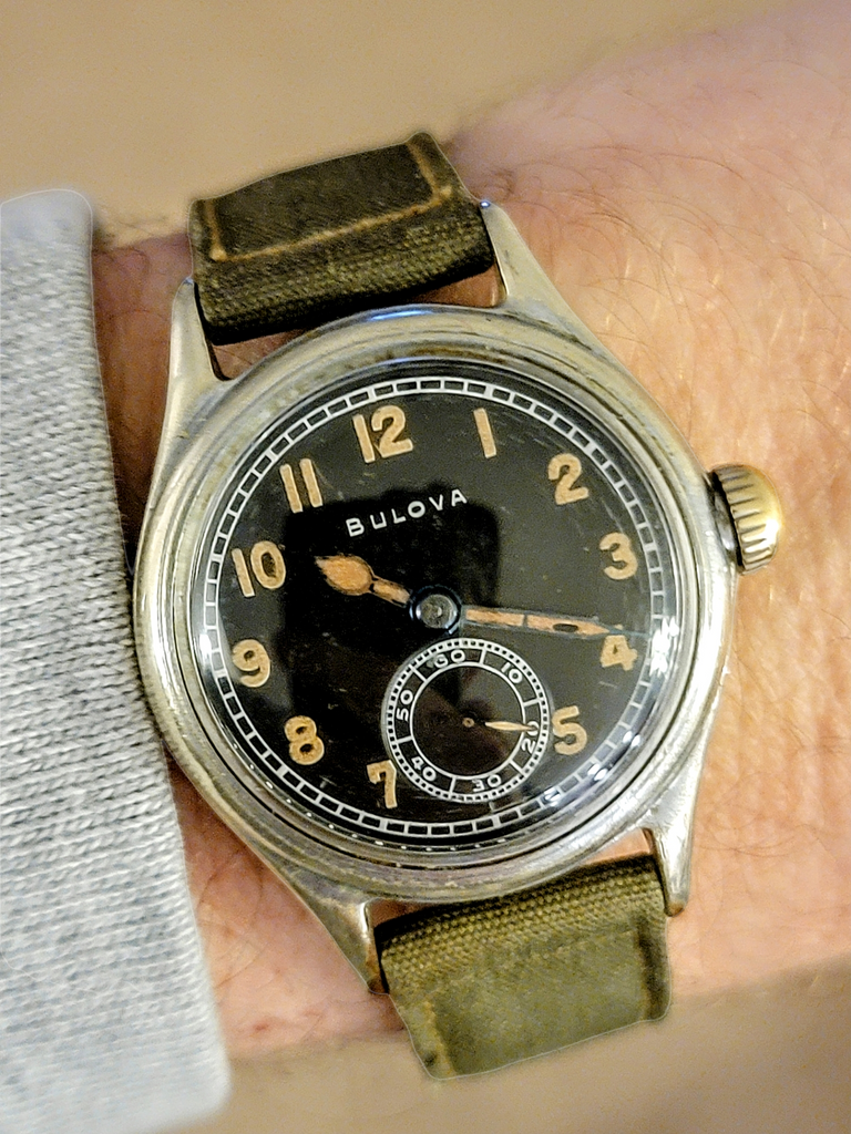 1944 BULOVA Official WWII Military Issue Watch ORD. DEPT. U.S.A ...