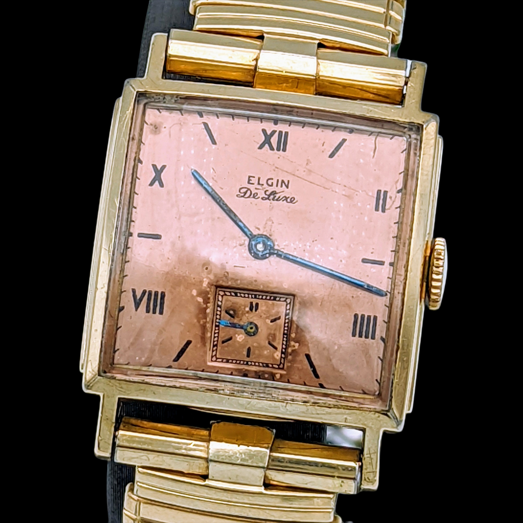 1943 ELGIN De Luxe Watch Rose Gold Dial Grade 555 Ref. 3869 – SECOND ...