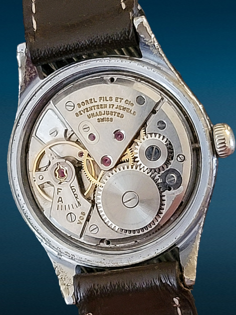 WAKMANN Watch Military Style Cal. BOREL FILS ET Cie. ETA 1080 17 Jewel ...