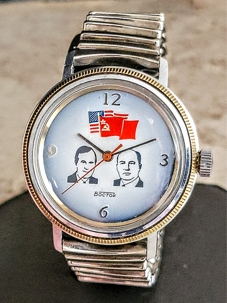 BOCTOK USSR Watch Bush & Gorbachev Wristwatch - The Helsinki Summit 19 ...