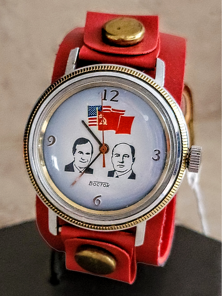 BOCTOK USSR Watch Bush & Gorbachev Wristwatch - The Helsinki Summit 19 ...