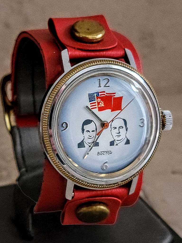 BOCTOK USSR Watch Bush & Gorbachev Wristwatch - The Helsinki Summit 19 ...