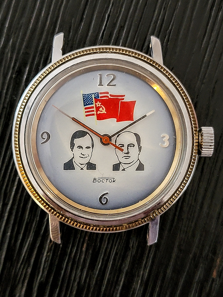 BOCTOK USSR Watch Bush & Gorbachev Wristwatch - The Helsinki Summit 19 ...