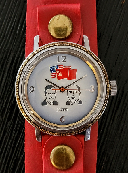 BOCTOK USSR Watch Bush & Gorbachev Wristwatch - The Helsinki Summit 19 ...