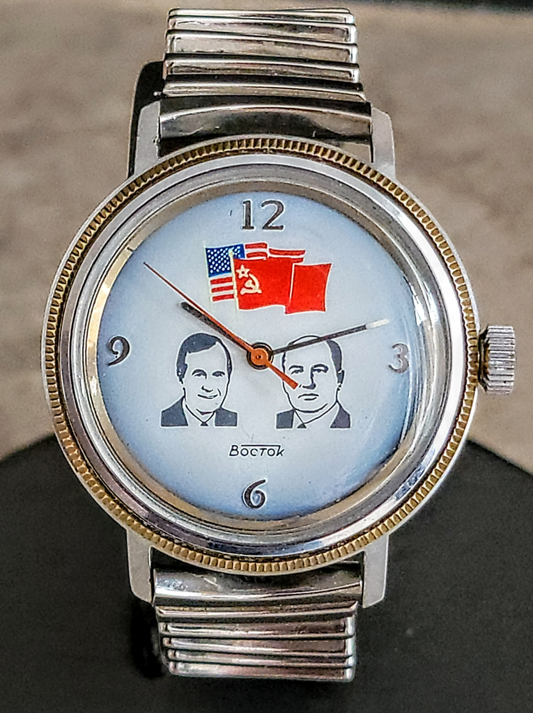 BOCTOK USSR Watch Bush & Gorbachev Wristwatch - The Helsinki Summit 19 ...