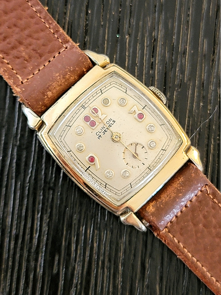 1940's CLINTON Watch "Ruby & Diamond Dial" 17 Jewels Swiss – SECOND ...