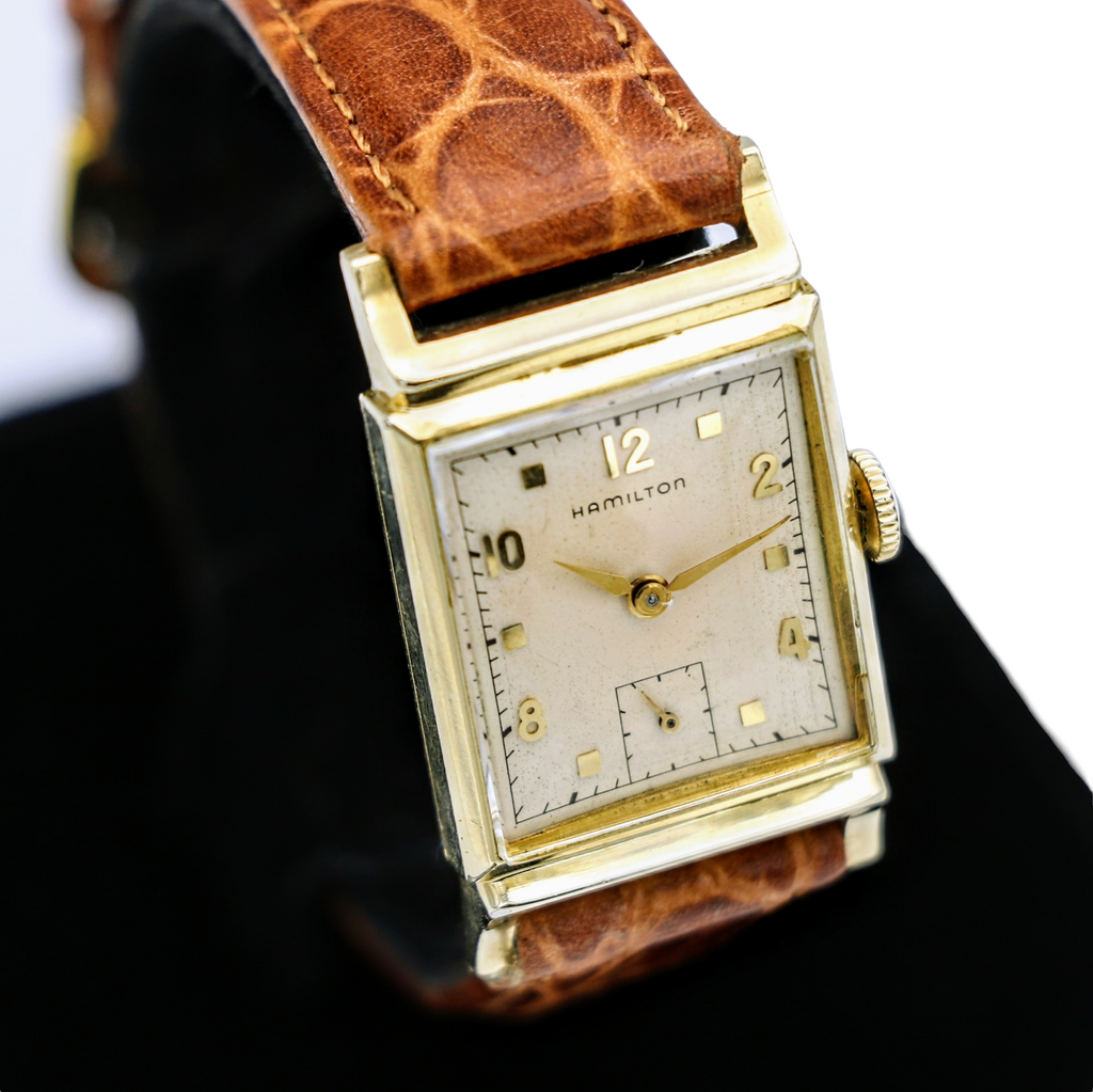 1950 Hamilton Franklin Wristwatch 10K GF Grade 980 17 Jewels Watch ...