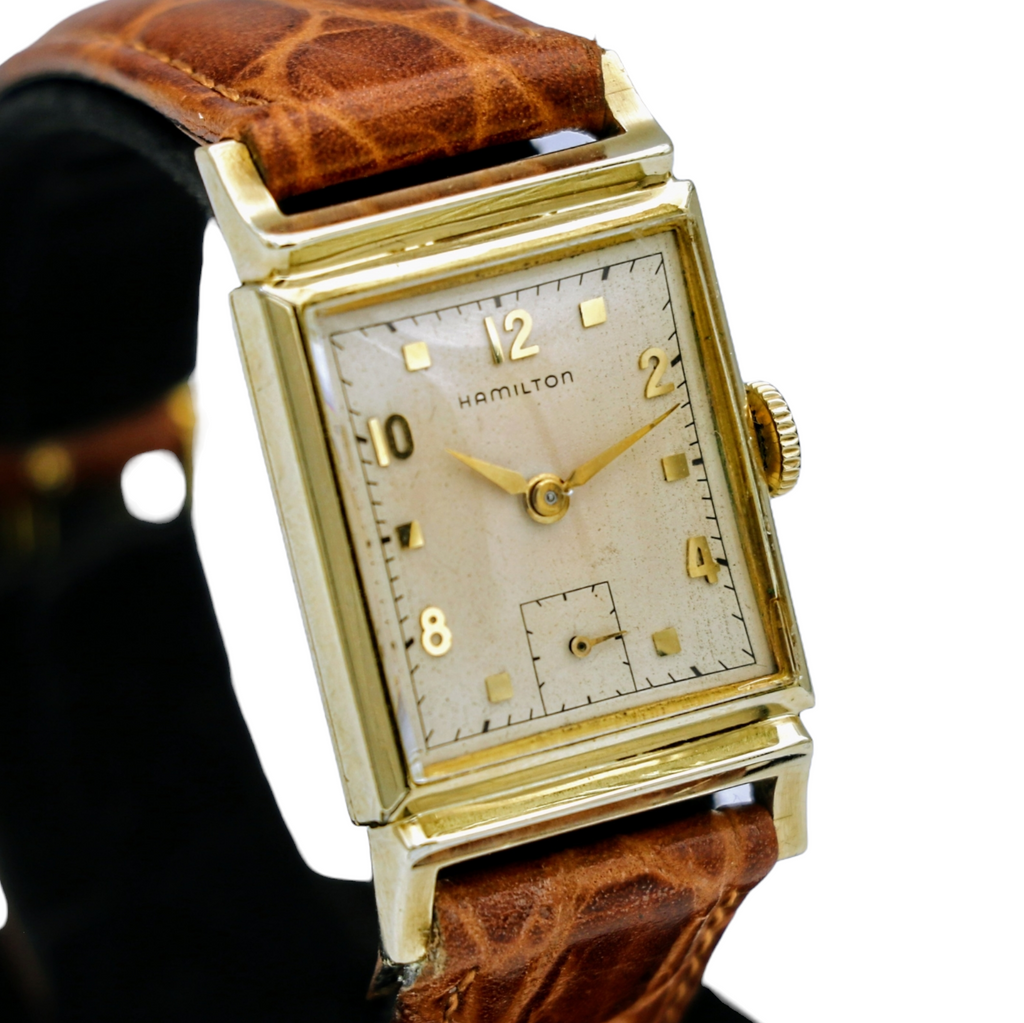 1950 Hamilton Franklin Wristwatch 10K GF Grade 980 17 Jewels Watch ...