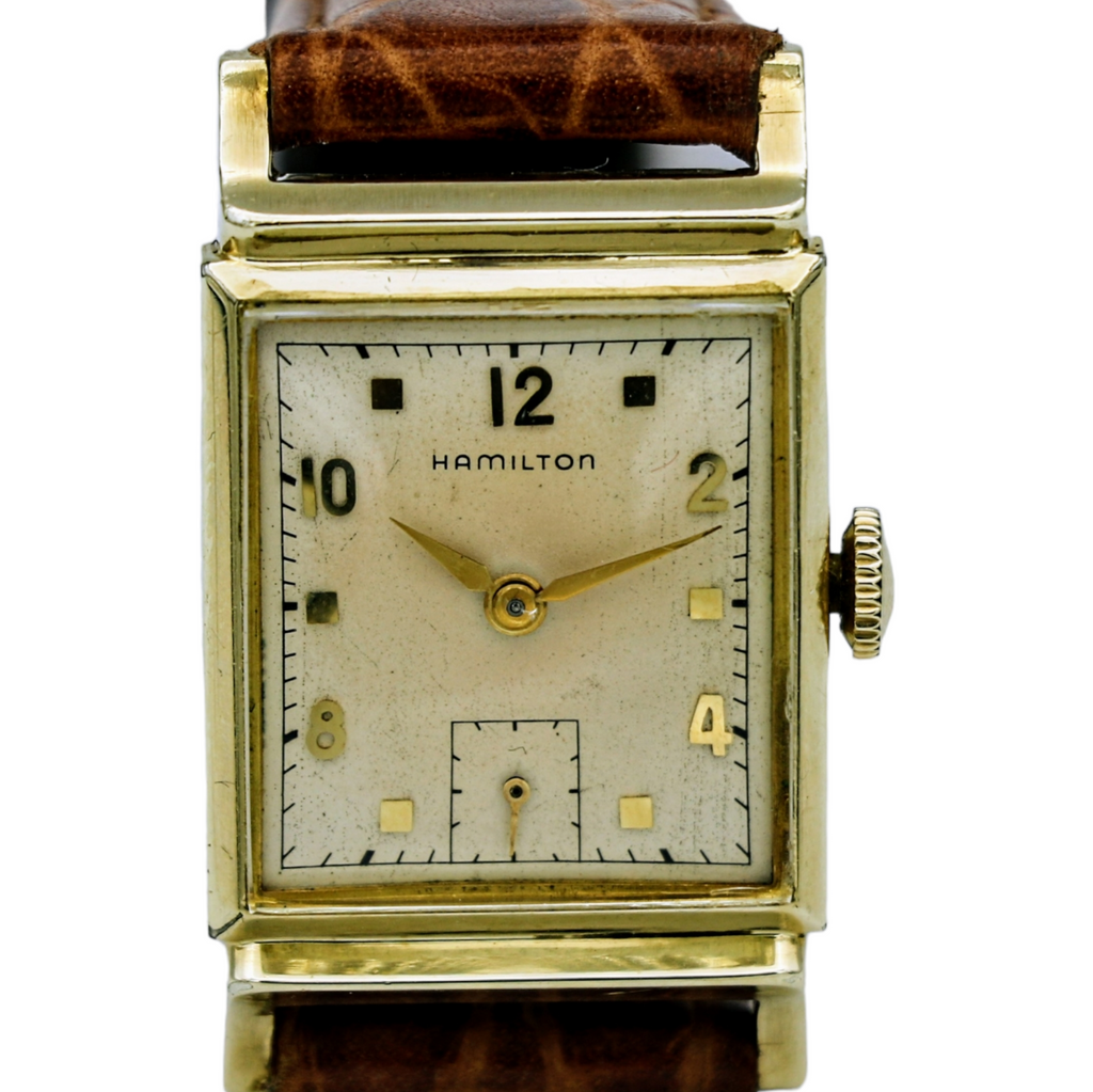 1950 Hamilton Franklin Wristwatch 10K GF Grade 980 17 Jewels Watch ...
