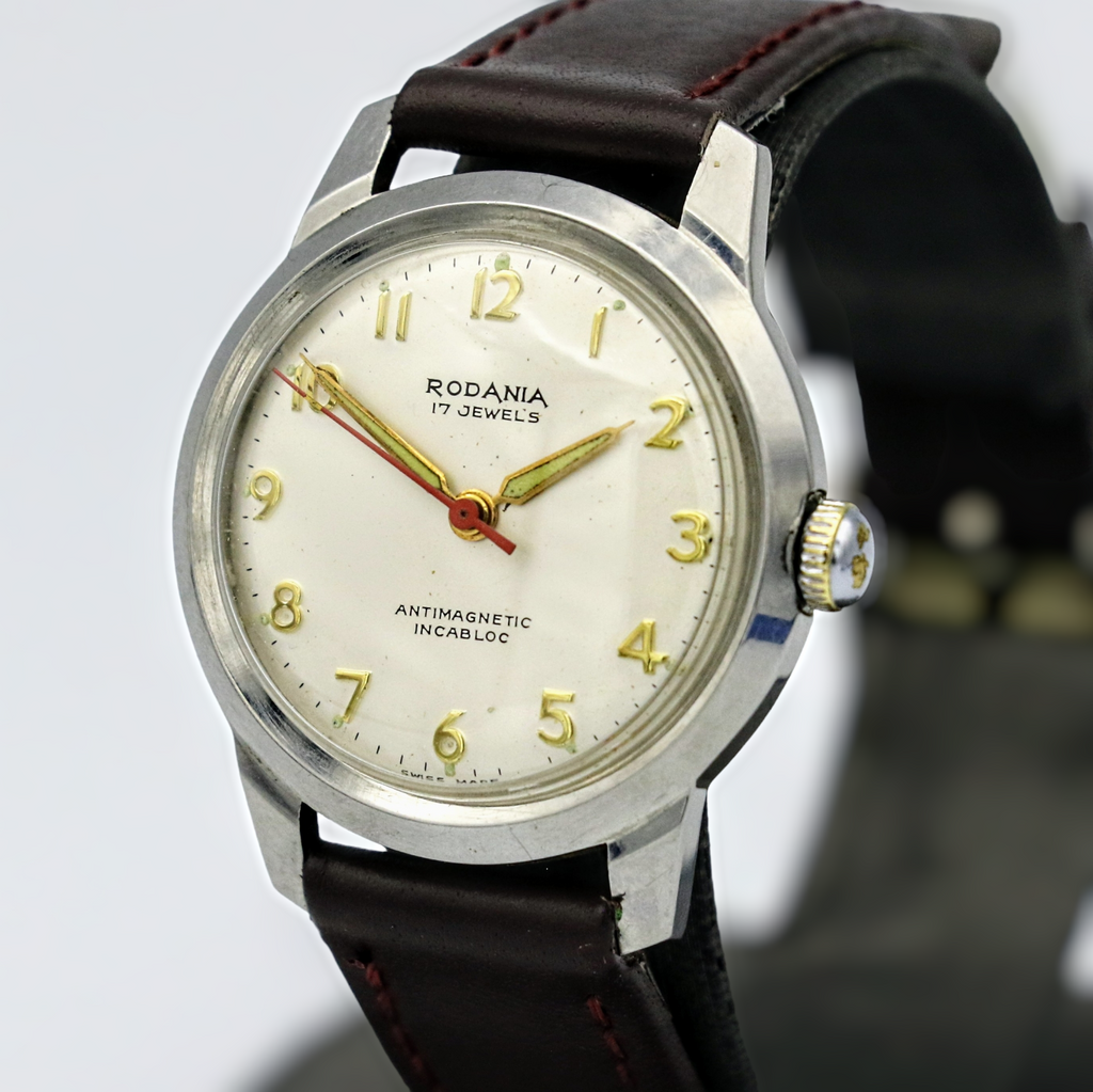 Shop Vintage RODANIA Watch 17 Jewels Antimagnetic Watch – SECOND HAND ...